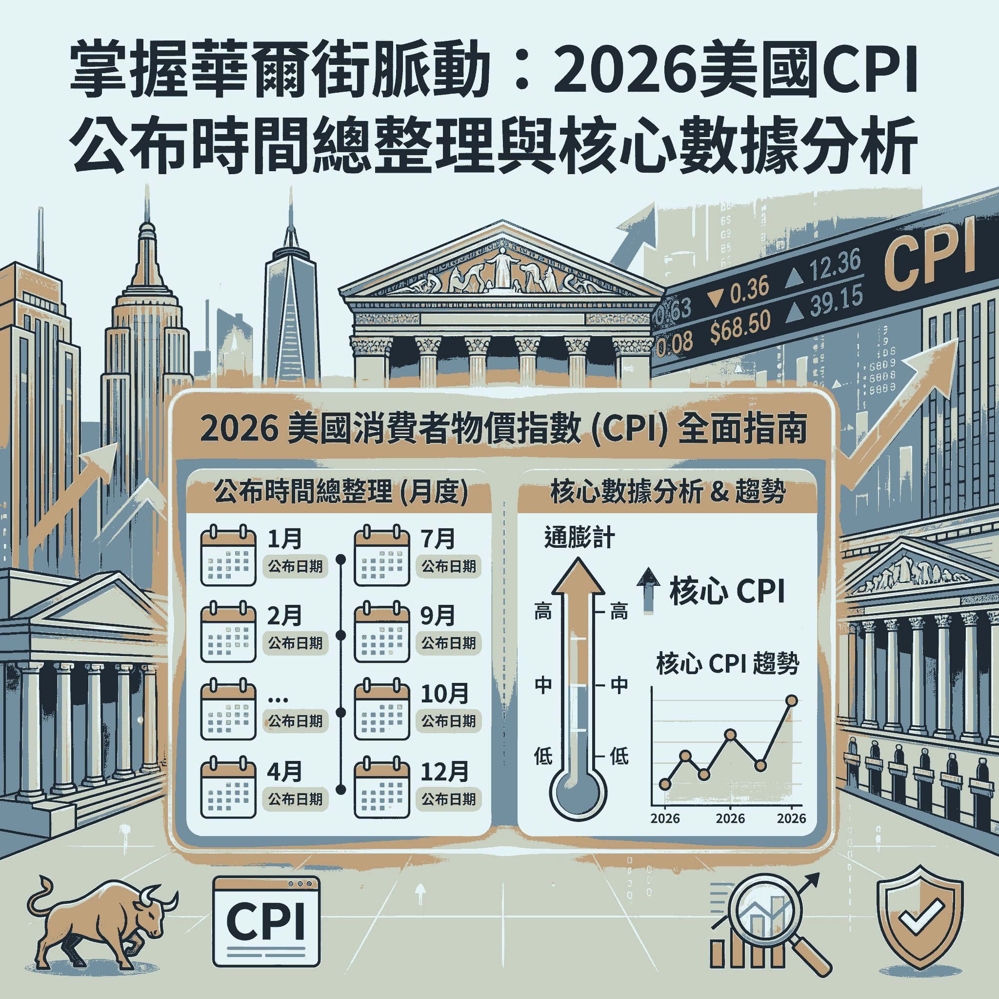 掌握華爾街脈動：2026美國CPI公布時間總整理與核心數據分析